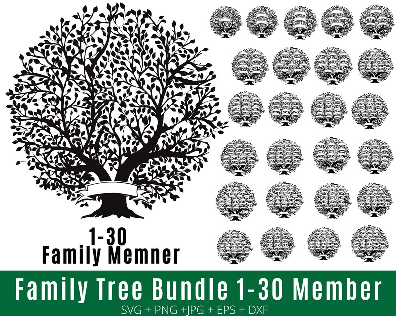 Mega Family Tree With Branches Svg Bundle, Celtic Tree Svg, Split Tree ...