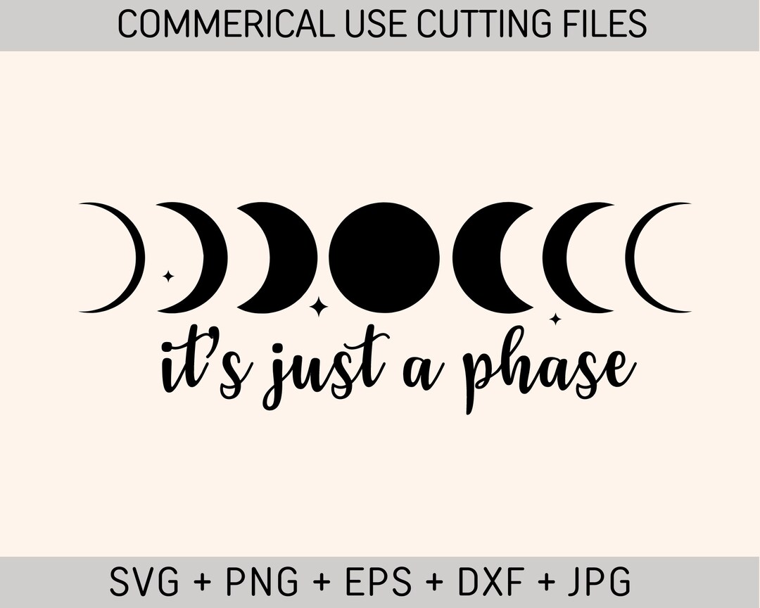It's Just a Phase SVG, Boho Moon Svg, Boho Svg, Boho Rainbow Svg,hippie ...