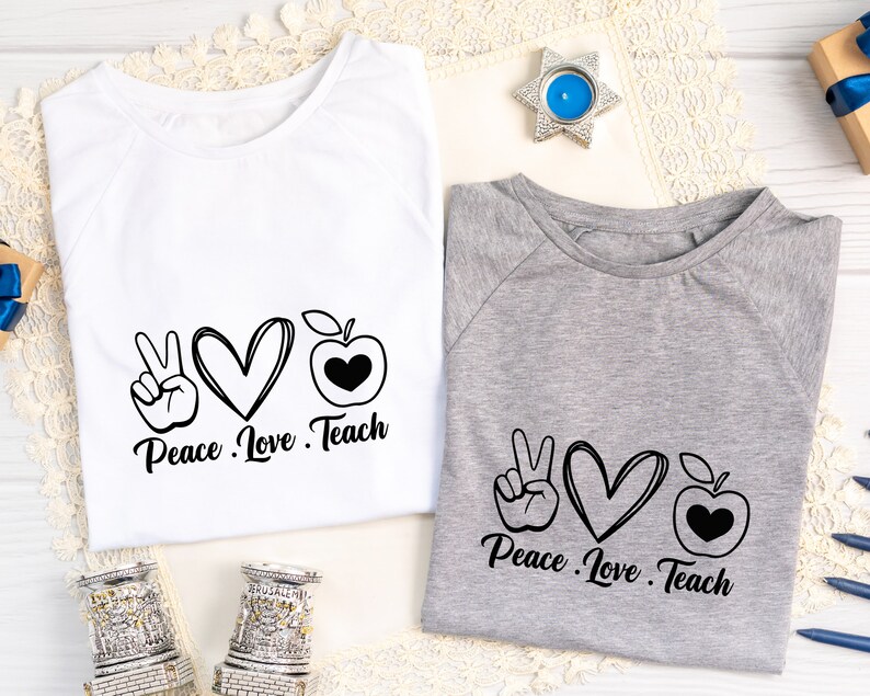 Peace Love Teach Svg, Peace Love SVG, Teacher Svg, Teaching Svg ...