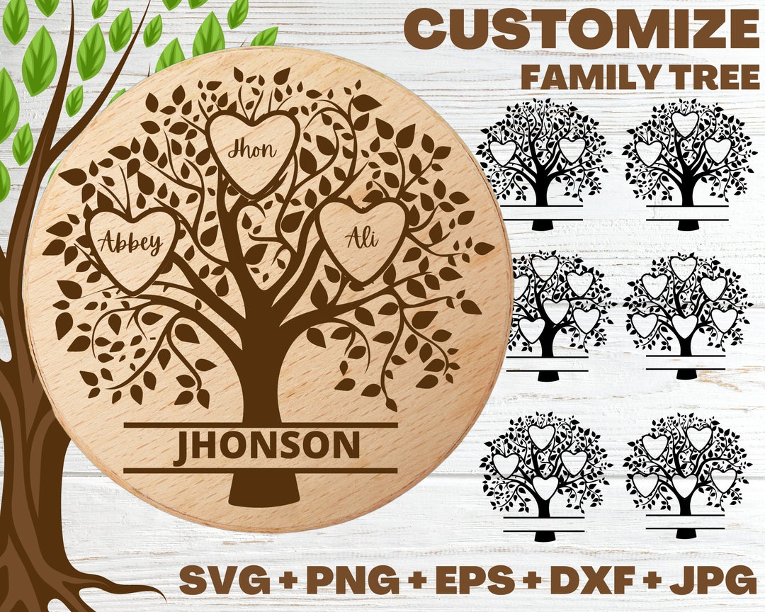 Custom Family Tree Svg Members, Family Reunion Svg, Custom Family Tree ...