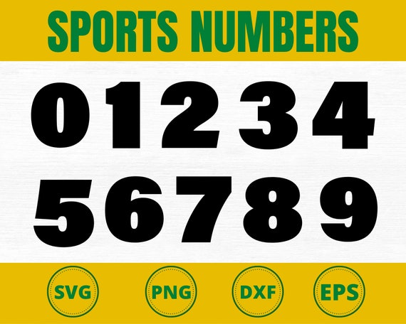 Sport Numbers Svg Jersey Numbers Svg Football Svg Football | Etsy