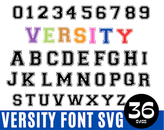 Varsity Font SVG TTF Extra Wide Bold, College Font Svg Sports Font Svg ...
