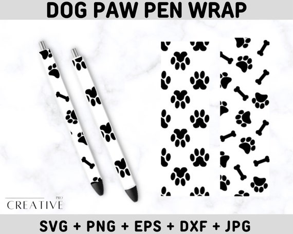 Dog Paw Pen Wrap Pen Wrap SVG PNG Pen Wraps Patterns - Etsy Australia