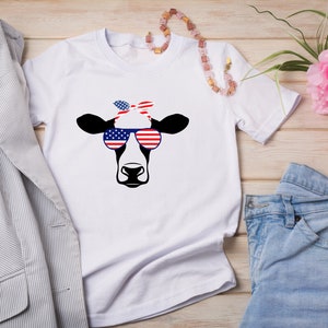 Cow July 4th America Summer Sublimation PNG, Highland Cow, 4th of July ...