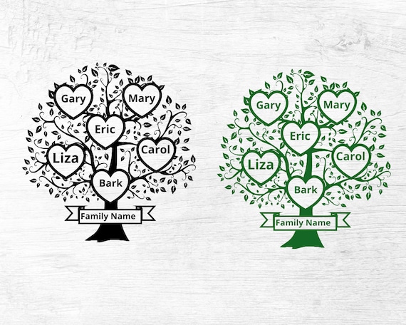 Heart Family Tree Template