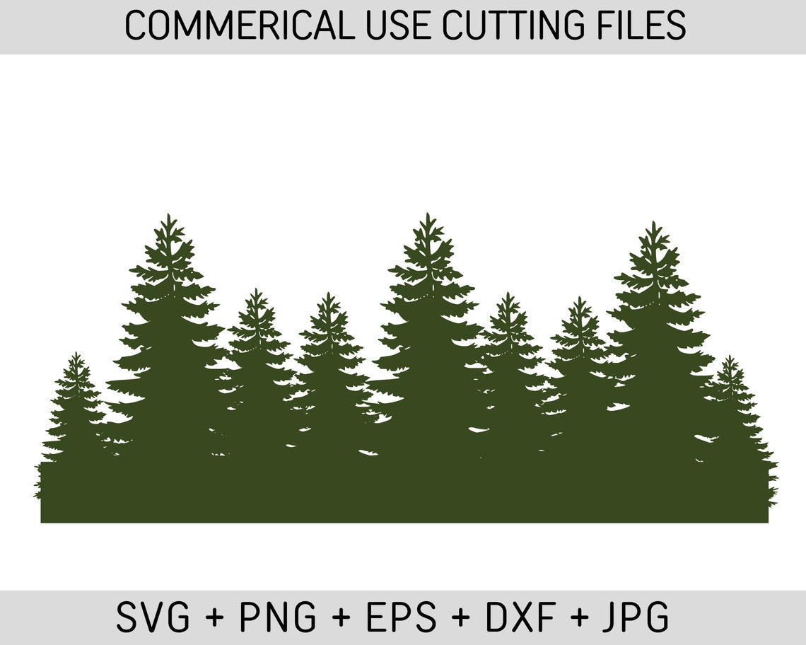 Forest Svg Tree Svg Pine Tree Svg Woods Svg Tree Line SVG - Etsy