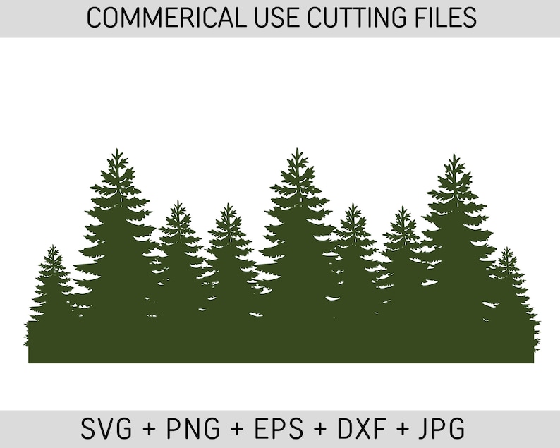 Forest Svg, Tree Svg, Pine Tree Svg, Woods Svg, Tree Line SVG, Forest ...