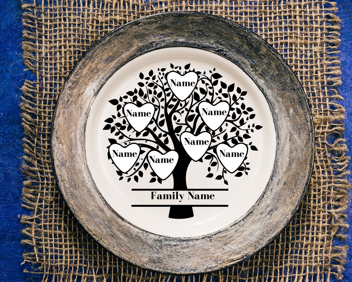 Family Tree Svg 7 Members, 7 Person Family Tree Png, Family Reunion Svg ...