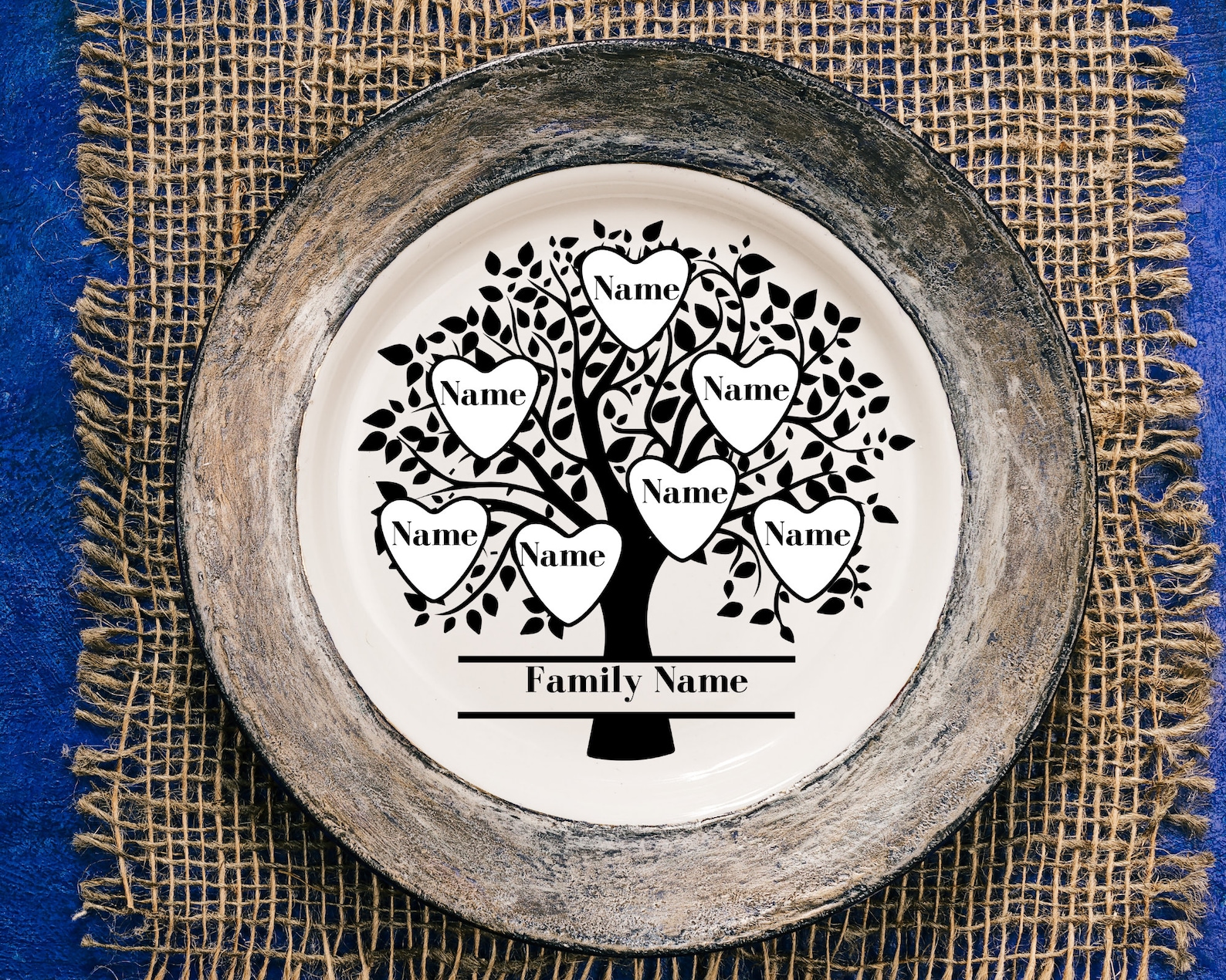 Family Tree Svg 7 Members, 7 Person Family Tree Png, Family Reunion Svg ...