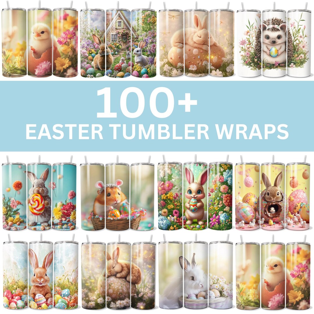 100+ Easter Mug Wraps PNG, Bunny and Spring Cat Designs, 11 Oz ...