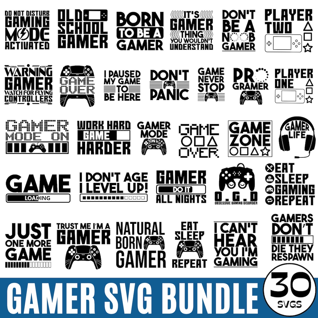 Gamer SVG Bundle, Gaming Svg, Video Games Svg, Game Controller Svg ...