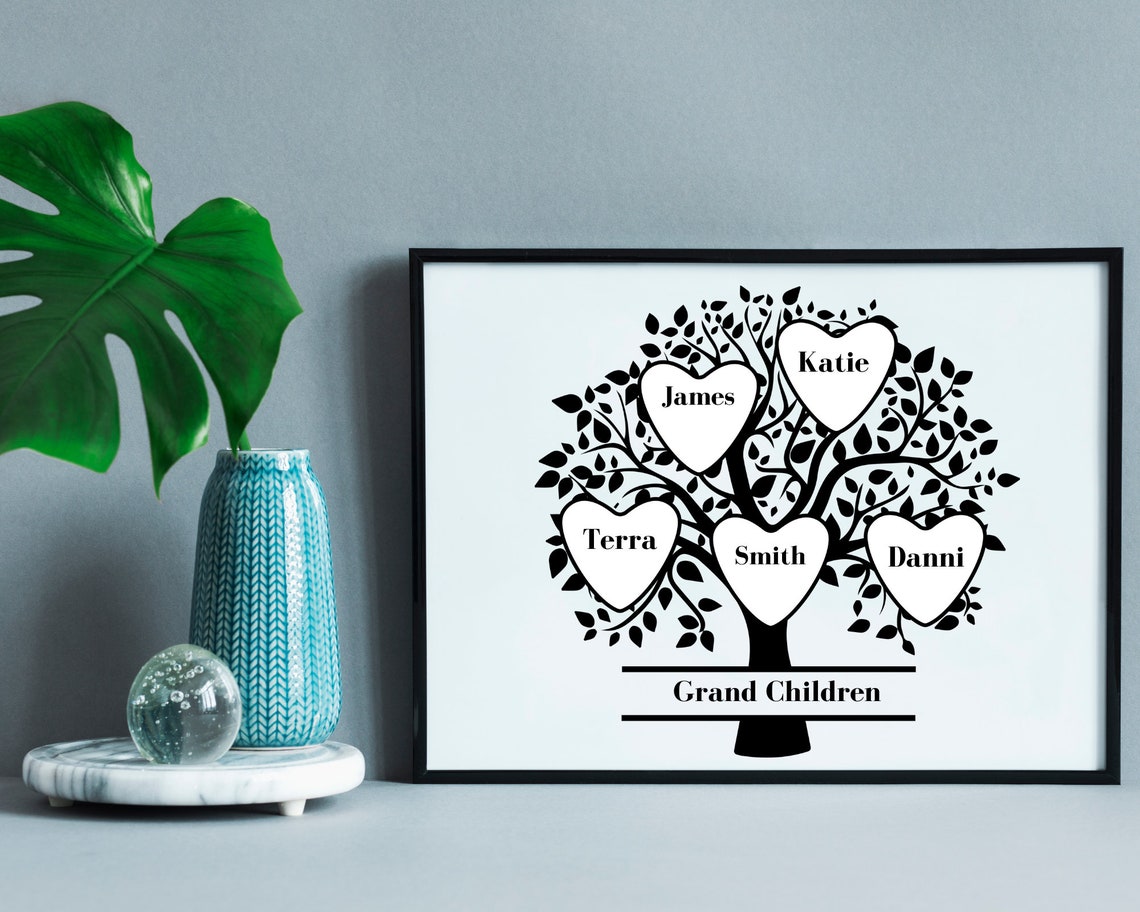 Family Tree 5 Member Svg Family Reunion Svg Custom Family | Etsy