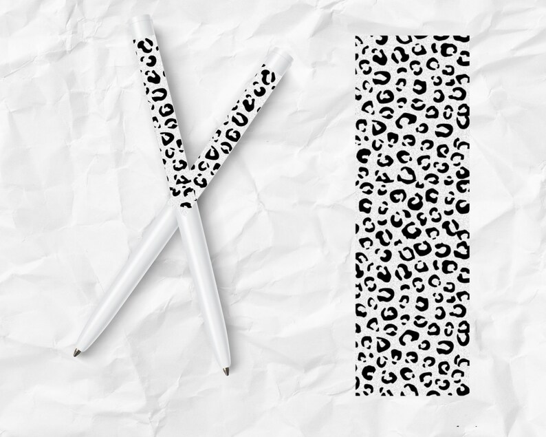 Black Leopard Pen Wraps Svg Pen Wrap Svg Cheetah Pen Wrap - Etsy