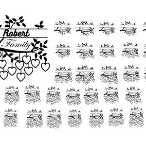 Mega Family Tree Bundle, 1-30 Members Family SVG, Family Tree Branch ...