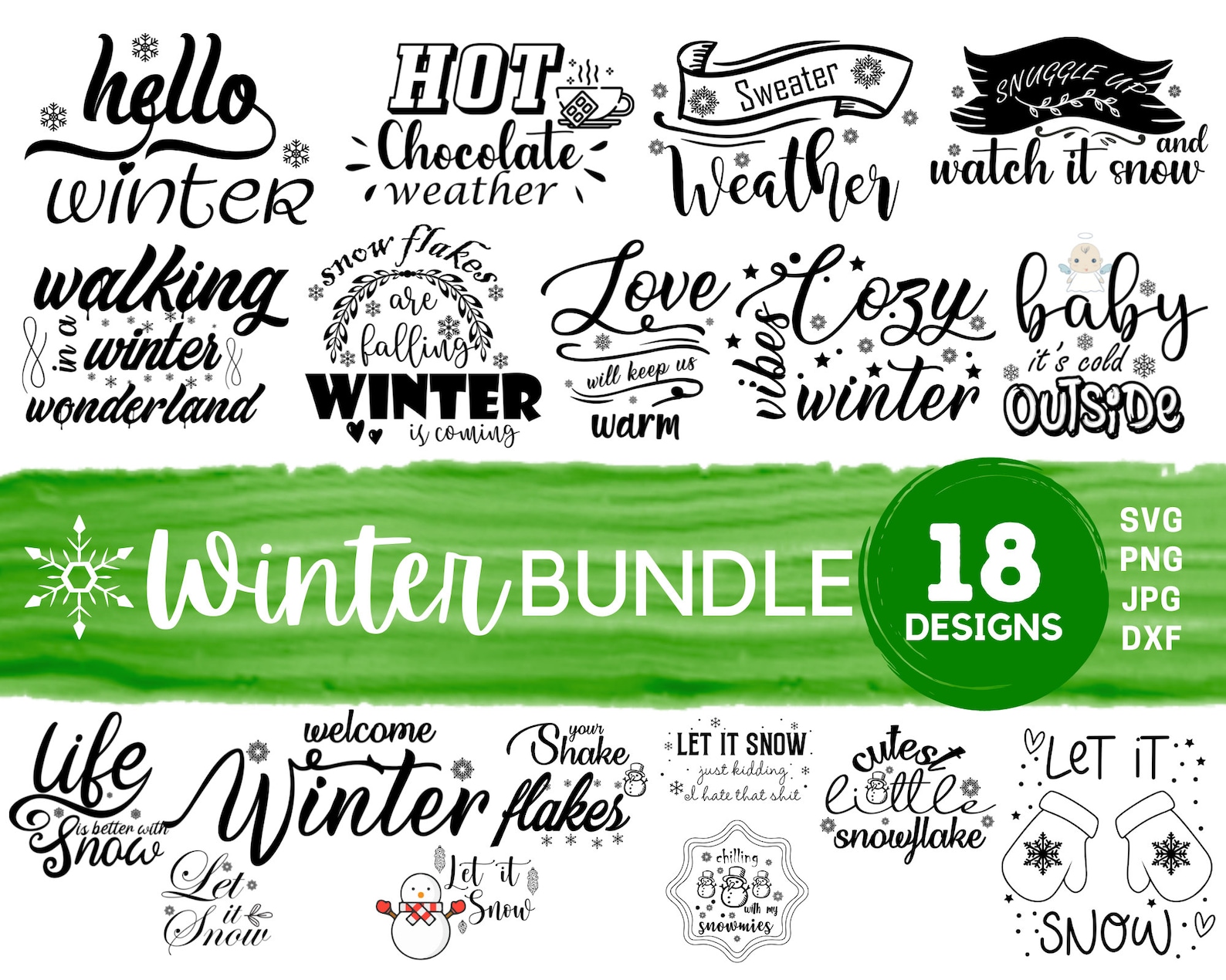 Winter SVG Bundle Baby Its Cold Outside Svg Hello Winter - Etsy