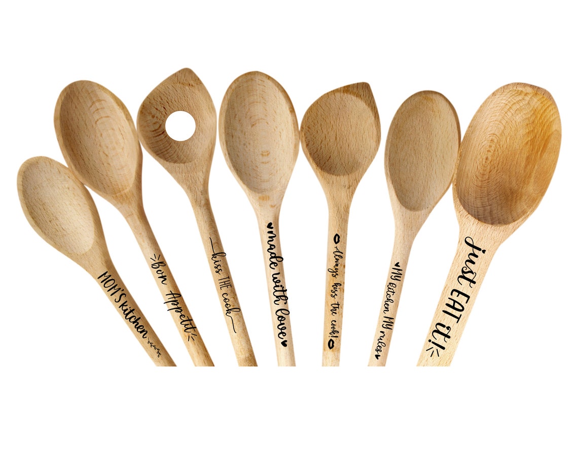25 Spoon Handle Svg Bundle,wooden Spoon Svg, Kitchen Svg,cutting Board ...