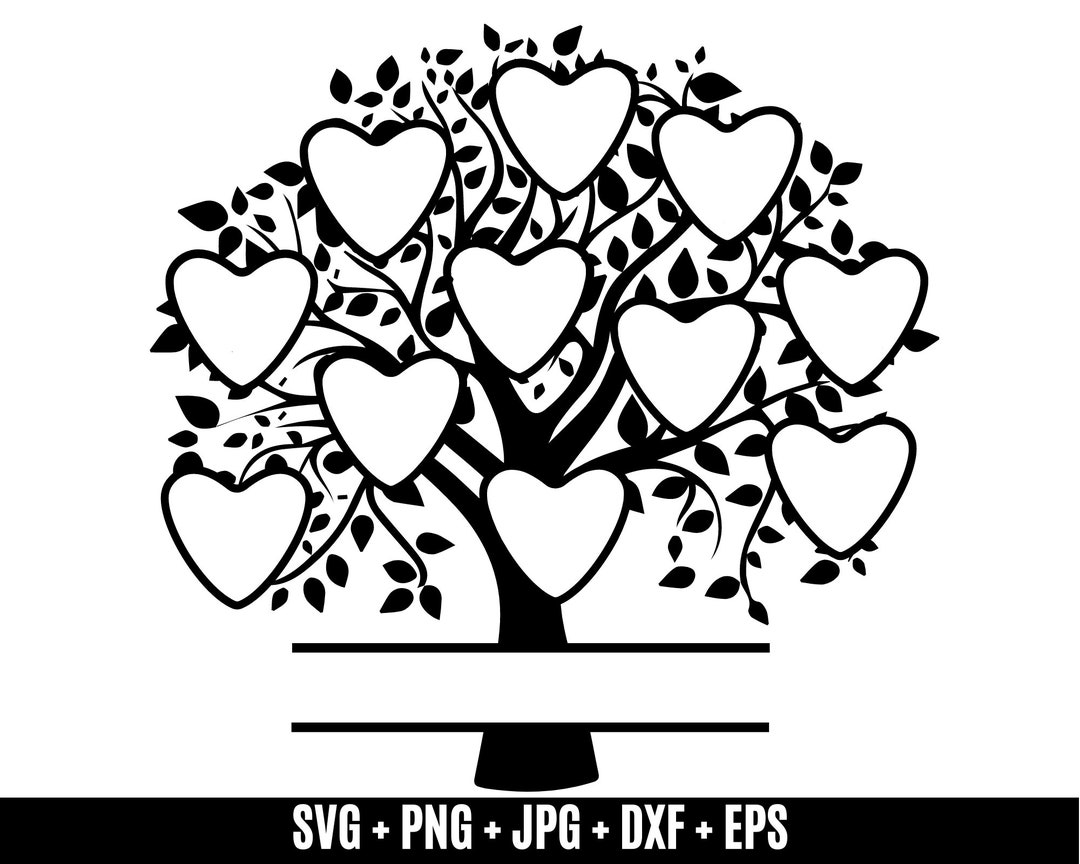 Family Tree Svg 11 Members, Tree of Life Svg, Family Reunion Svg ...