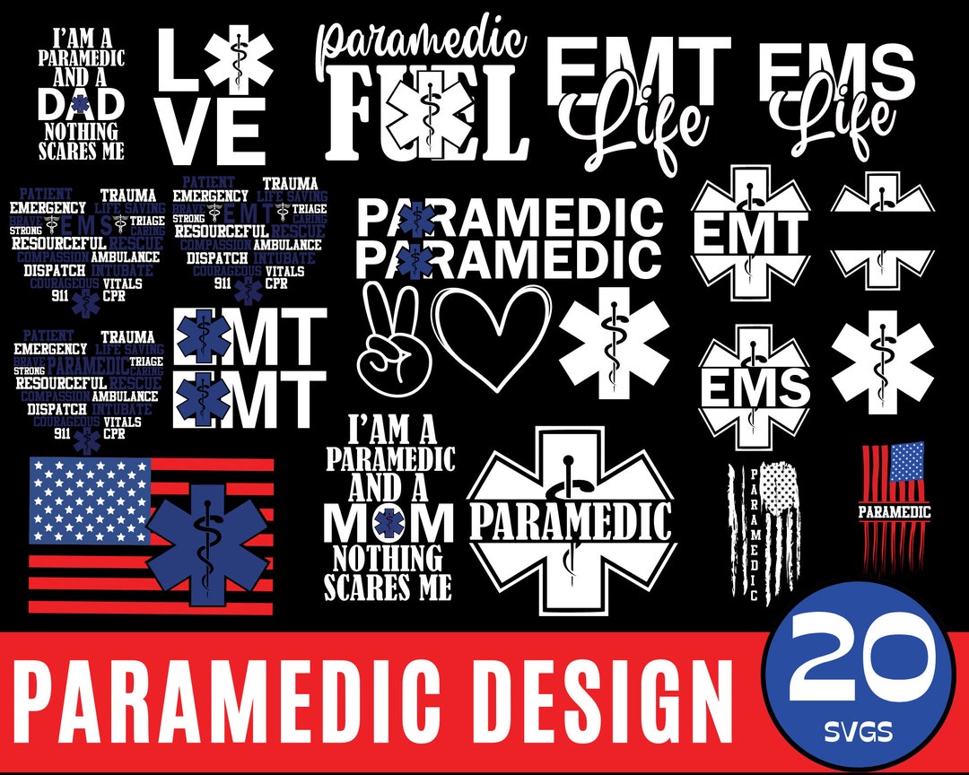 Paramedic Bundle Svg, EMT Svg, Love Svg, EMS Life Svg, Ambulance Emblem ...