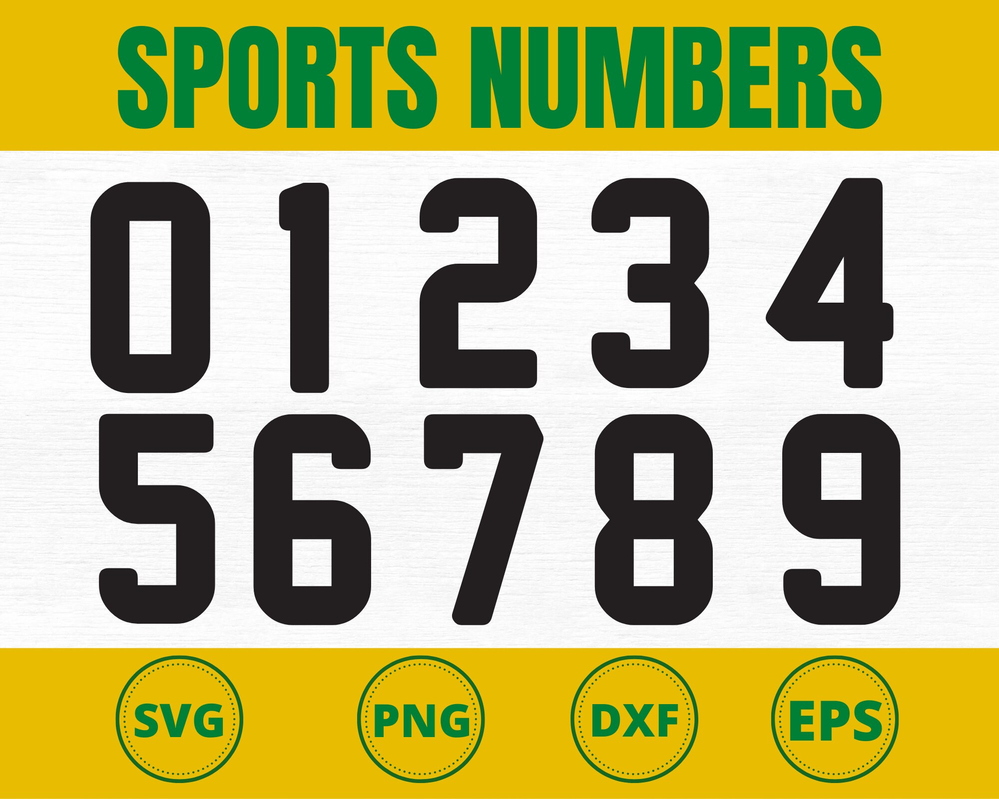 Sport Numbers Svg New Athletic M54 Typeface Jersey Numbers - Etsy