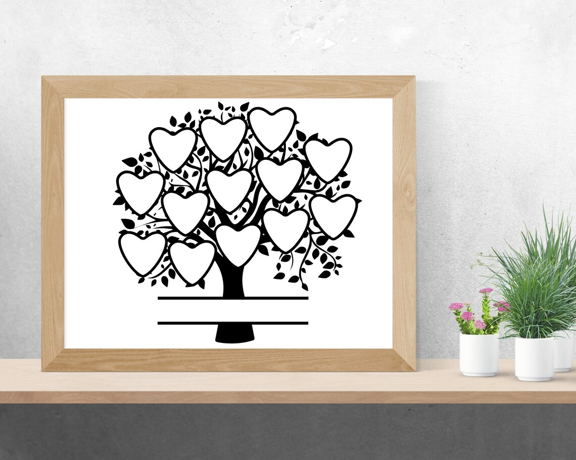 Family Tree Svg 13 Members Tree of Life Svg Family Reunion - Etsy
