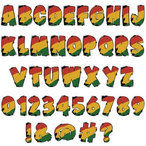 Juneteenth Alphabet Bundle Png, Western Small & Capital Letters ...