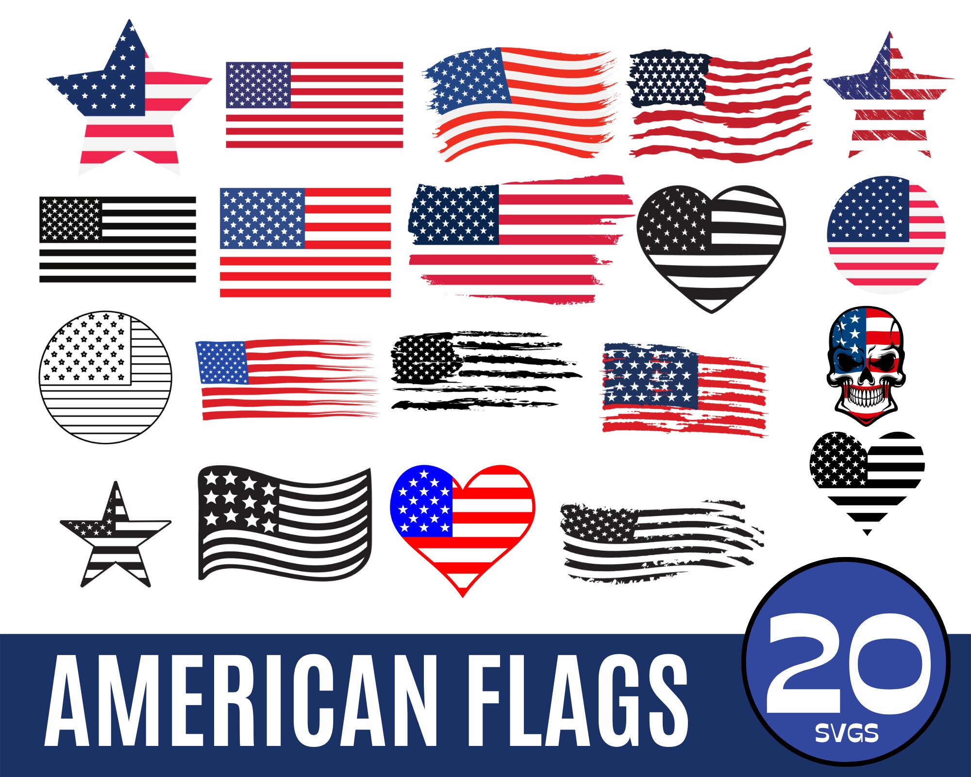 American Flag Svg 4th of July SVG Bundle America SVG Bundle - Etsy Ireland