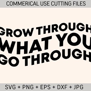 Boho Svg Grow Through What You Go Through SVG Boho Moon Svg - Etsy