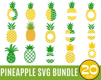 Pineapple Svg, Pineapple Svg Bundle Files, Pineapple Monogram Frame, Pineapple Clip Art ...