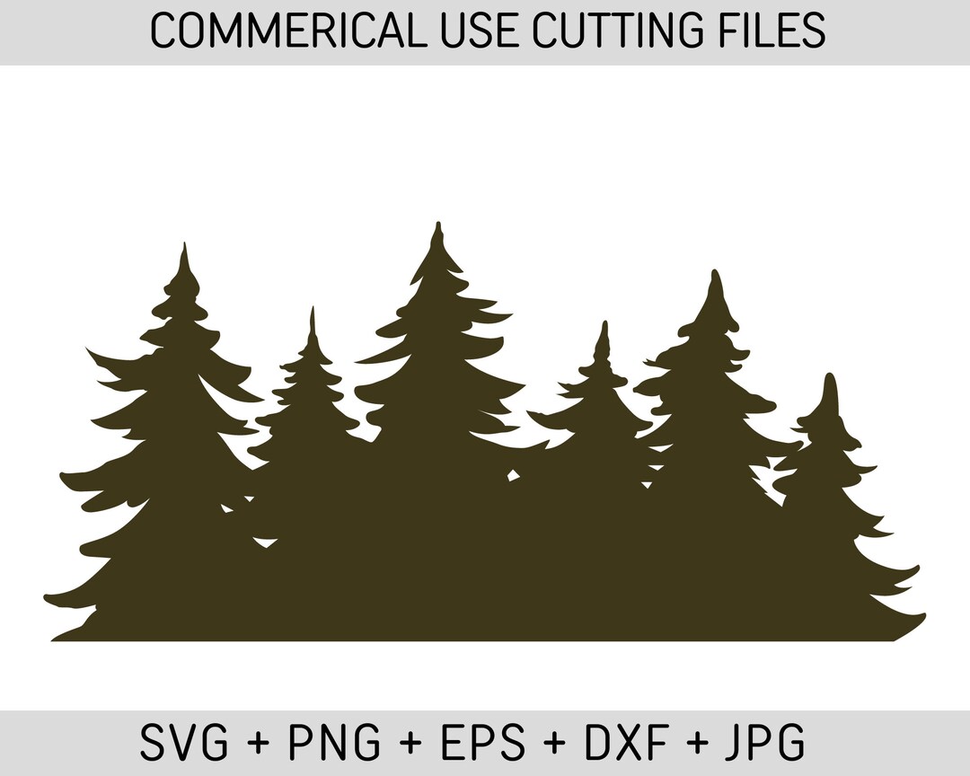Forest Svg, Forest Tree, Pine Tree Svg, Pine Tree Border Svg, Tree Line ...