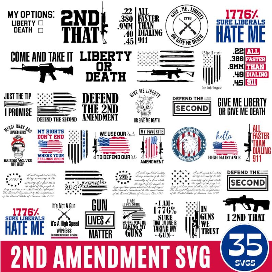 2nd Amendment Svg Bundle, Second Amendment Svg, Gun Rights Svg, 2nd Amendment Tattered Flag File ...
