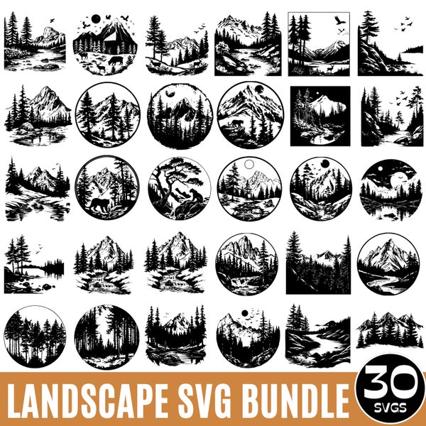Landscape Svg - Etsy