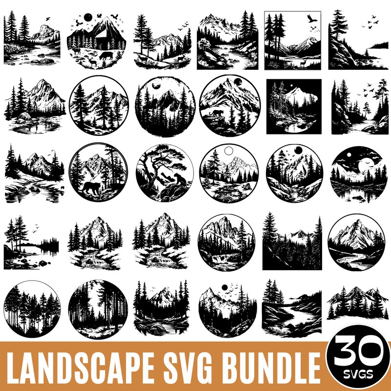 Landscape Svg - Etsy