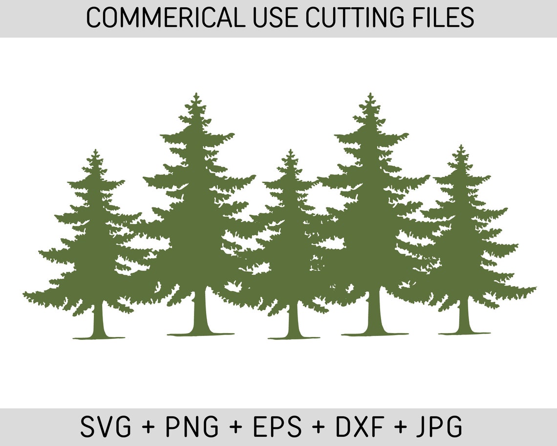 Forest Svg Pine Tree Border Svg Pine Tree Tree Line Svg - Etsy
