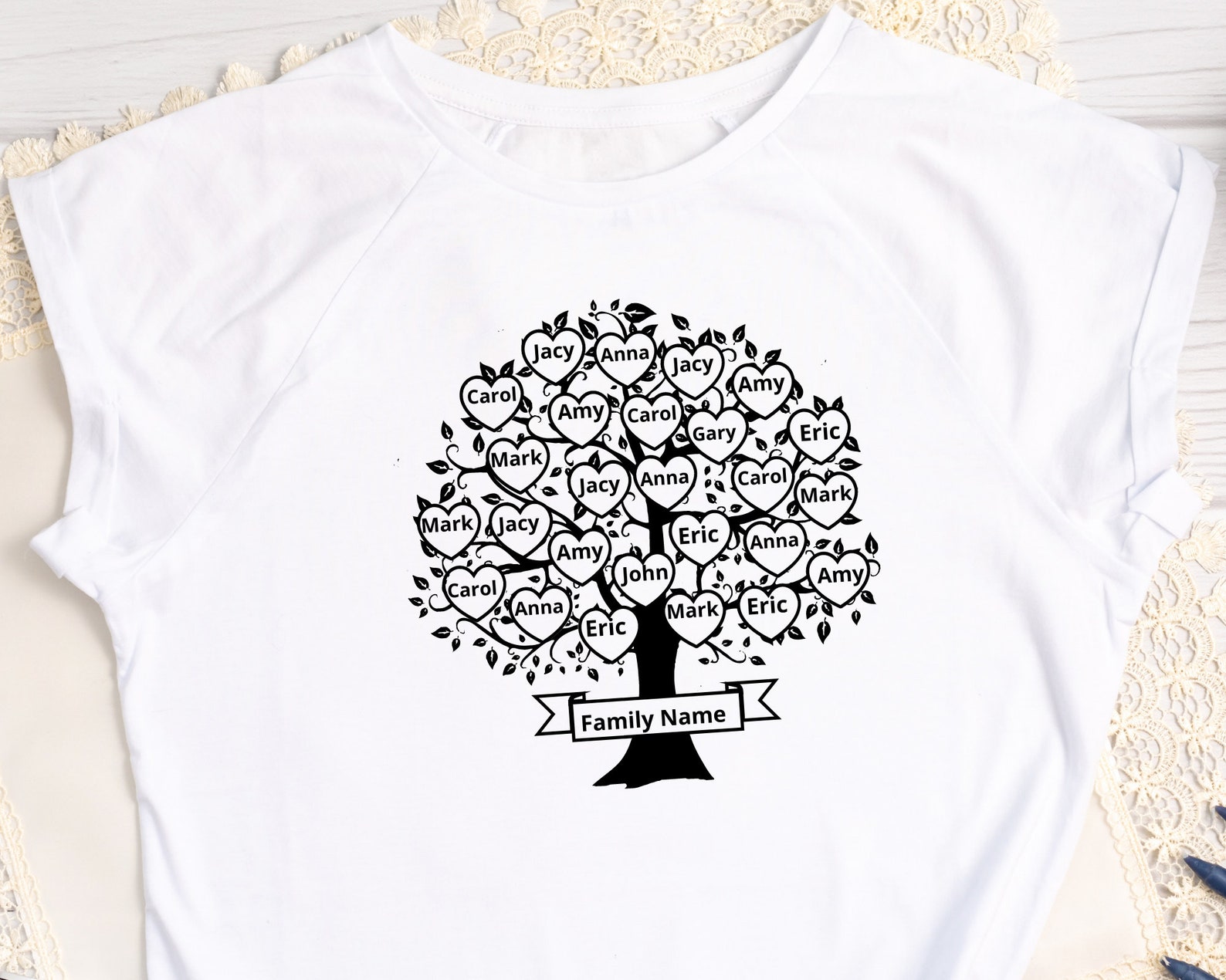 Family Tree Svg 26 Members Tree Split Monogram Family Heart | Etsy