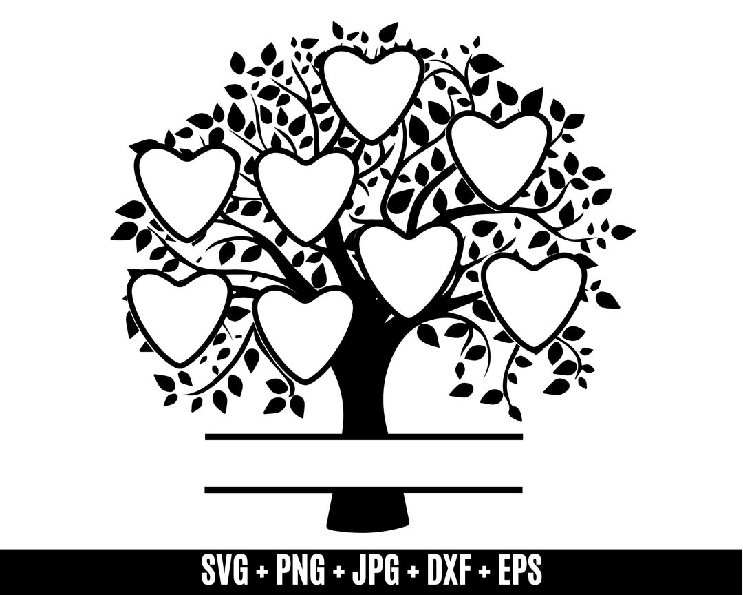 Family Tree Svg 8 Members, Tree of Life Svg, Family Reunion Svg, Family ...