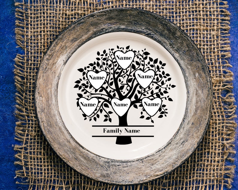 Family Tree Svg 6 Members, Custom Family Tree Svg 6 Names, Family ...