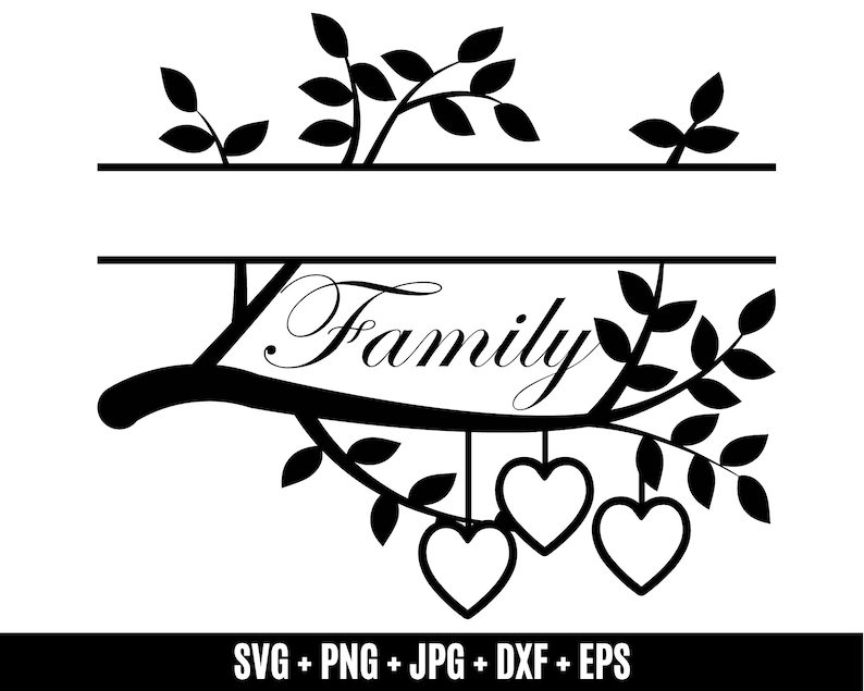 Family Tree Heart SVG Family Reunion Svg 3 Members Family - Etsy