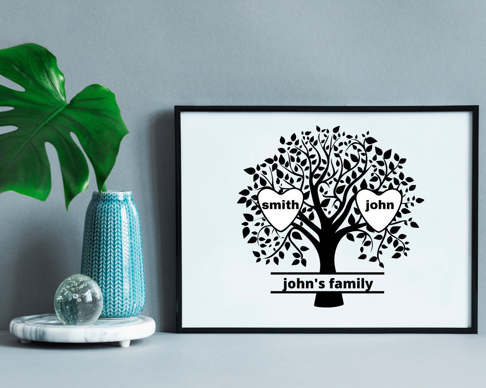 Family Tree Svg 2 Members Family Reunion Svg Custom Family - Etsy