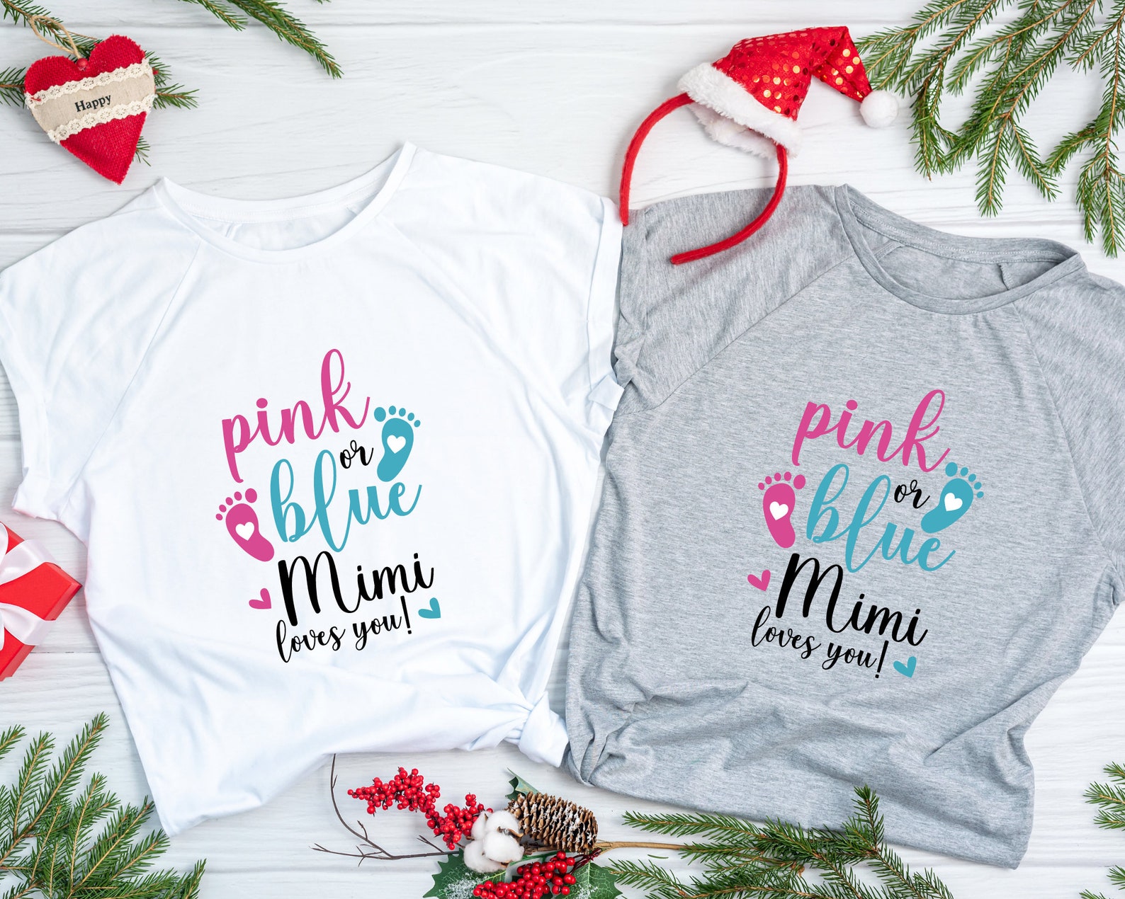 Pink or Blue Mimi Love You Svg Pink or Blue Mommy Yous SVG - Etsy