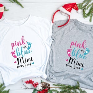 Pink or Blue Mimi Love You Svg, Pink or Blue Mommy Yous SVG, Gender ...