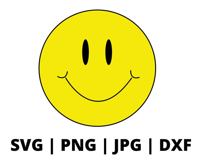 Smiley Face SVG, Happy Face SVG, Smile SVG, Yellow Smiley Svg, Emoji ...