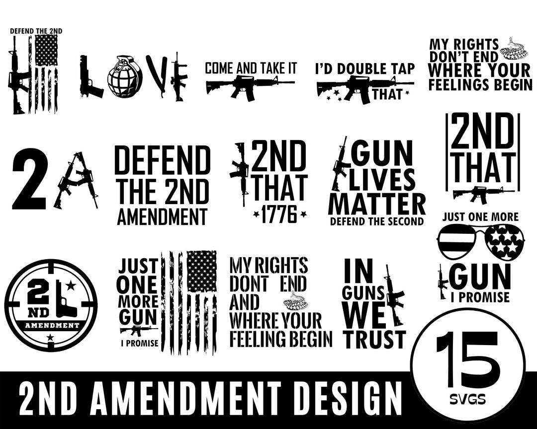 2nd Amendment Svg Bundle, 2nd Amendment American Flag Svg, Second Amendment Svg, Gun Rights Svg ...