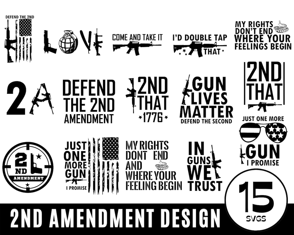 2nd Amendment Svg Bundle 2nd Amendment American Flag Svg - Etsy