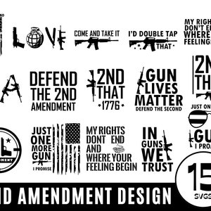 2nd Amendment Svg Bundle, 2nd Amendment American Flag Svg, Second Amendment Svg, Gun Rights Svg ...