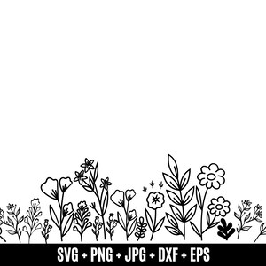Wildflowers Svg, Floral Frame Svg, Split Monogram Svg, Bouquet SVG ...