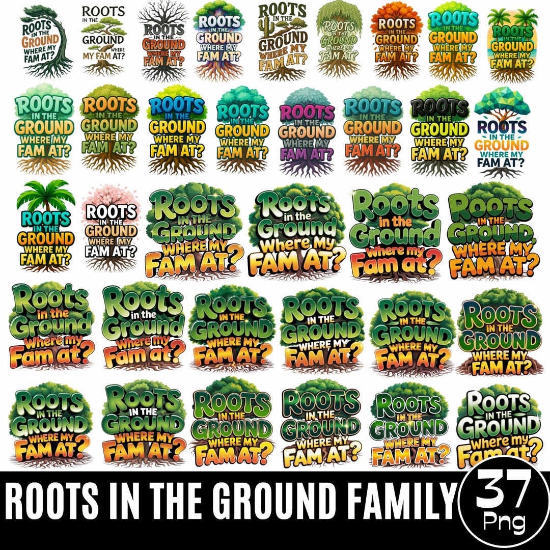 30 Roots in the Ground PNG Bundle, Family Reunion Afro PNG, Where My ...