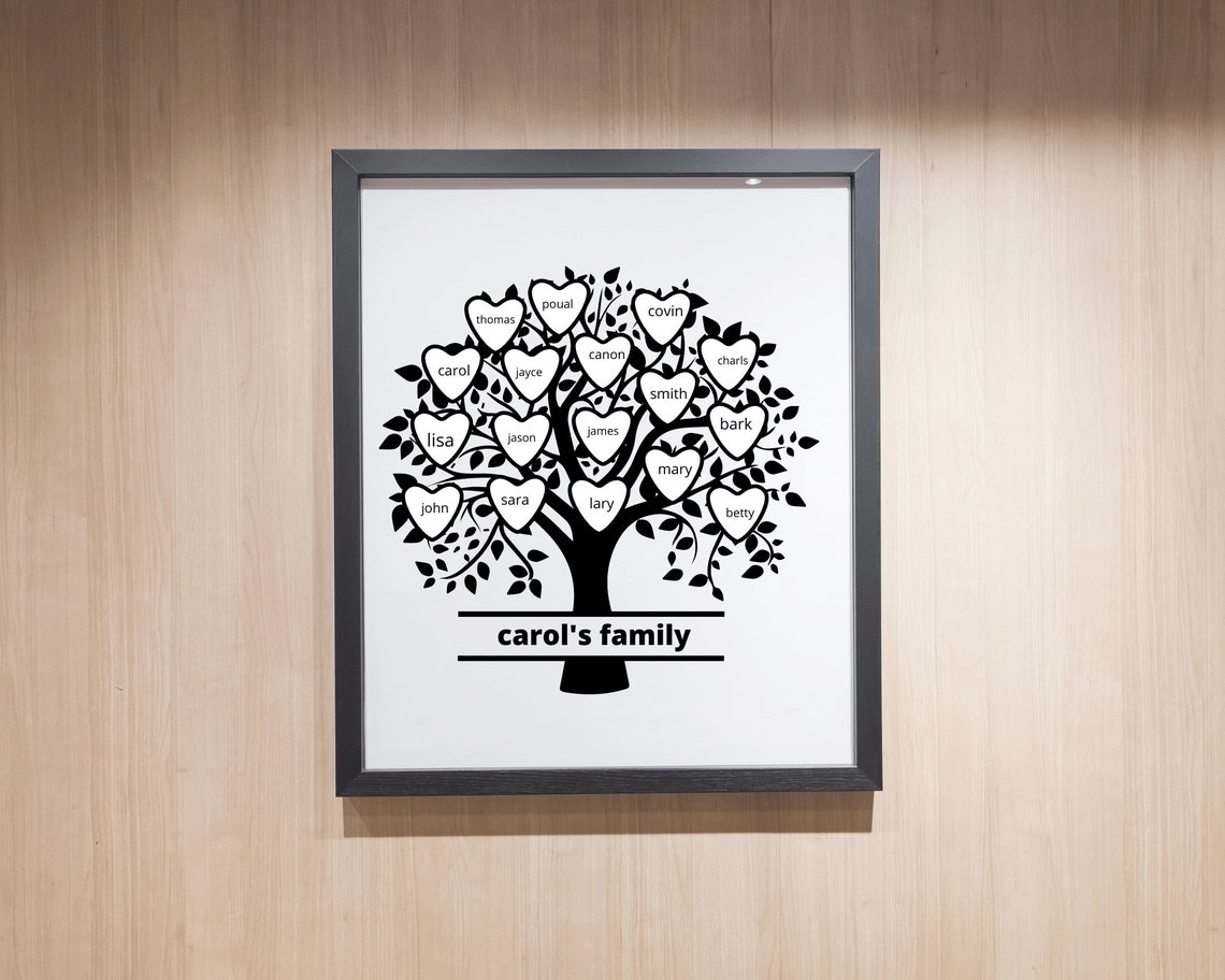 Family Tree Svg 17 Members Family Reunion Svg Custom Family | Etsy