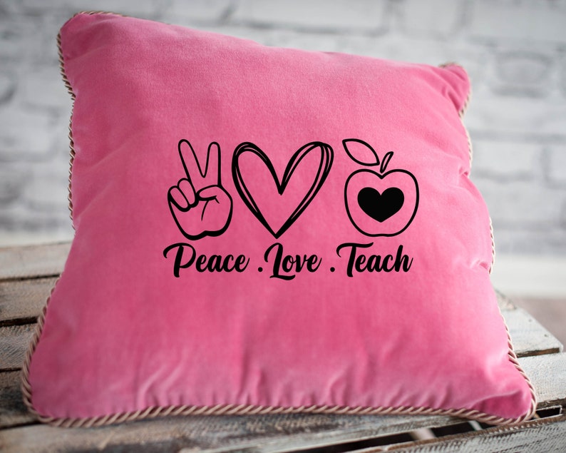 Peace Love Teach Svg Peace Love SVG Teacher Svg Teaching - Etsy