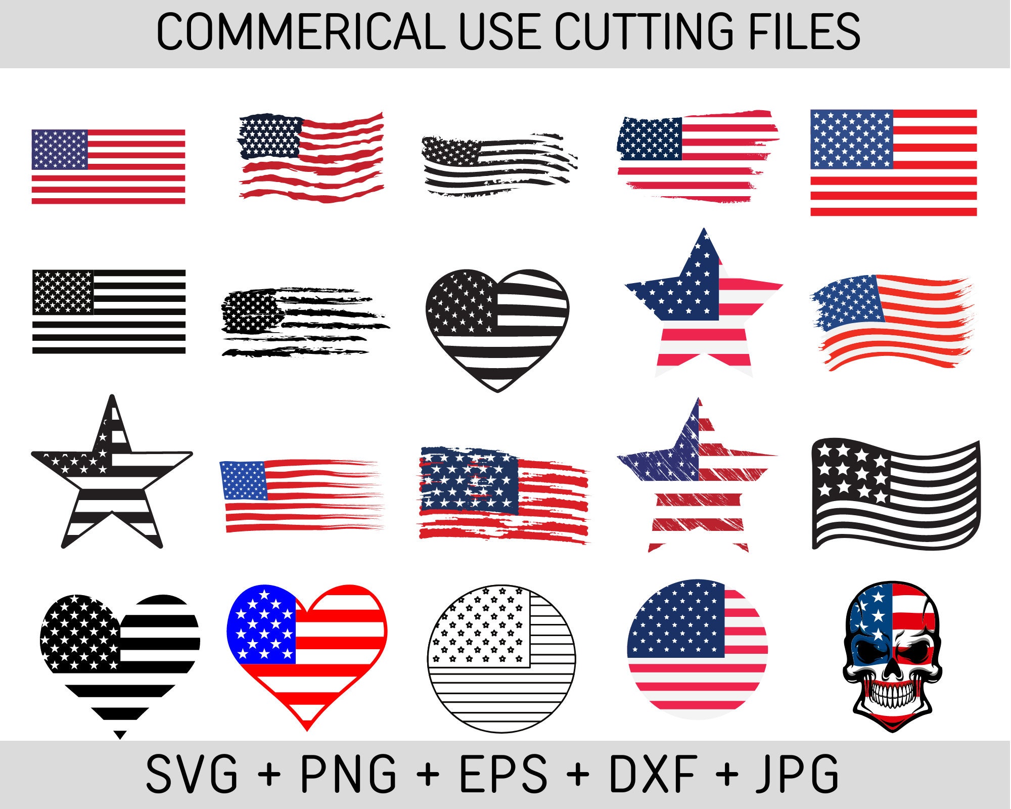 4th of July SVG Bundle American Flag Svg America SVG Bundle - Etsy
