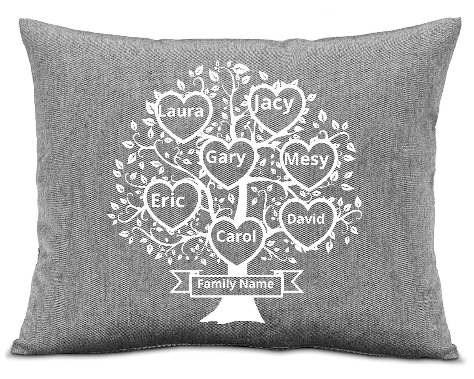 Family Tree Svg 7 Members, Family Heart Tree Svg, 7 Person Family Tree ...